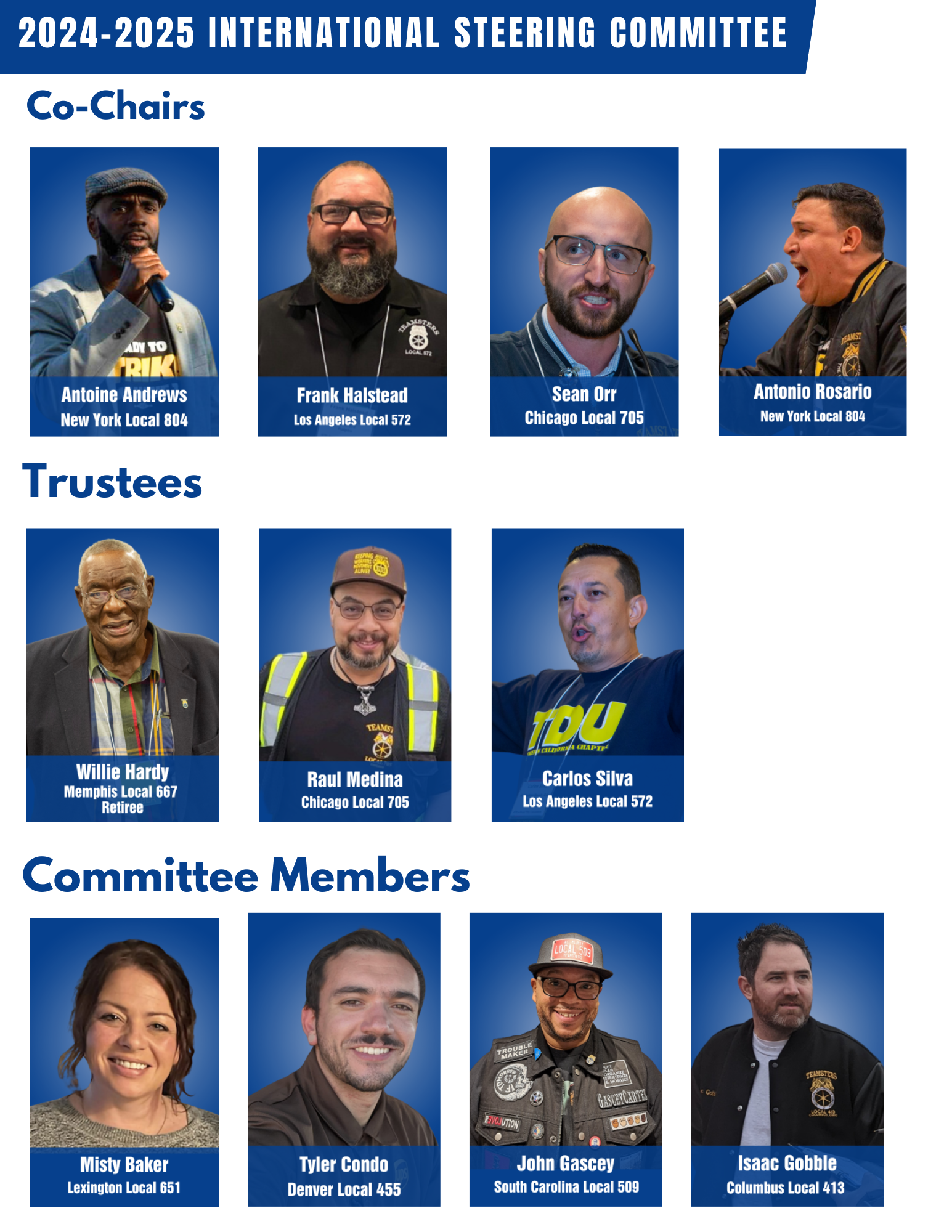 Meet the TDU Steering Committee - Teamsters for a Democratic Union