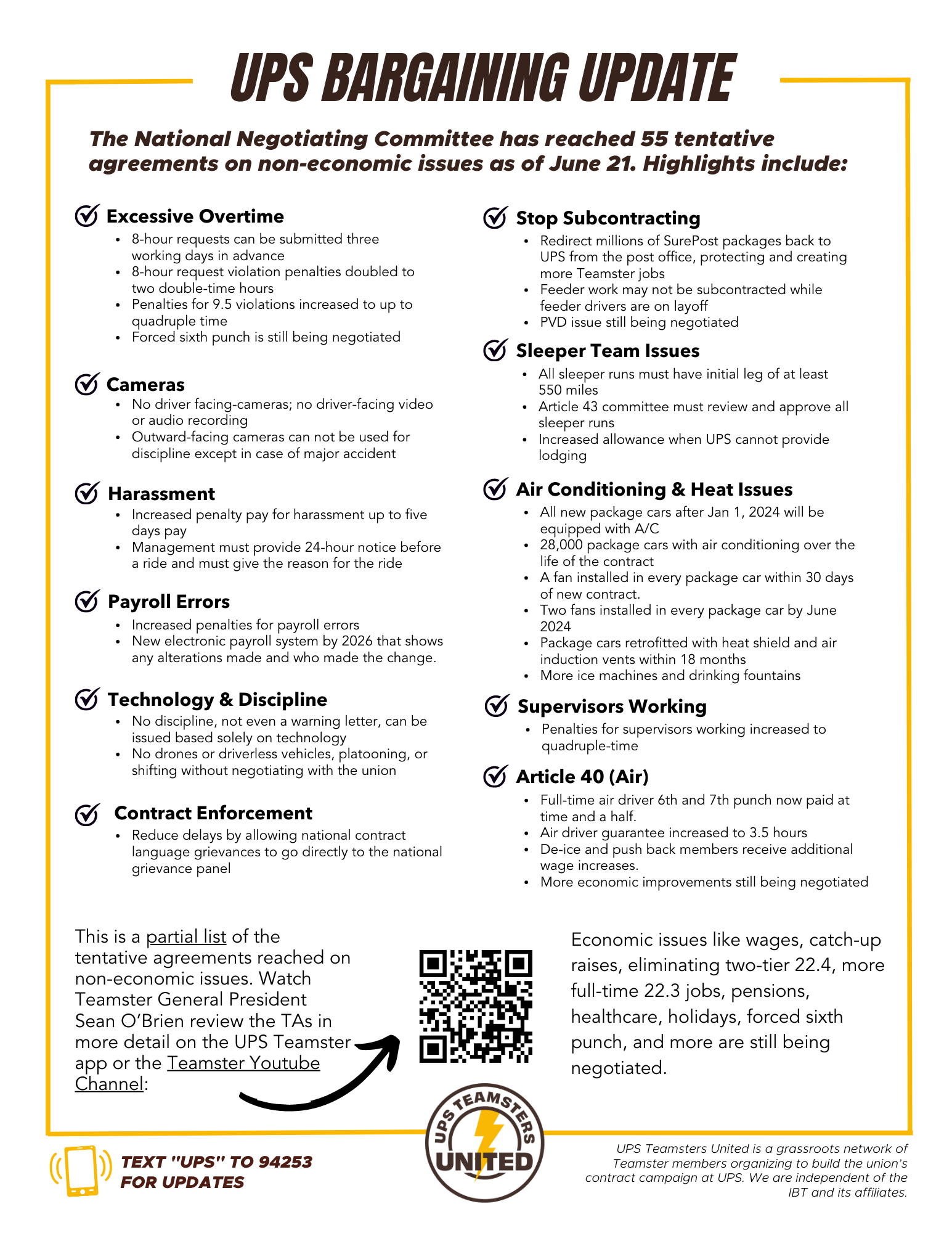 July 5 Deadline for Contract Offer from UPS