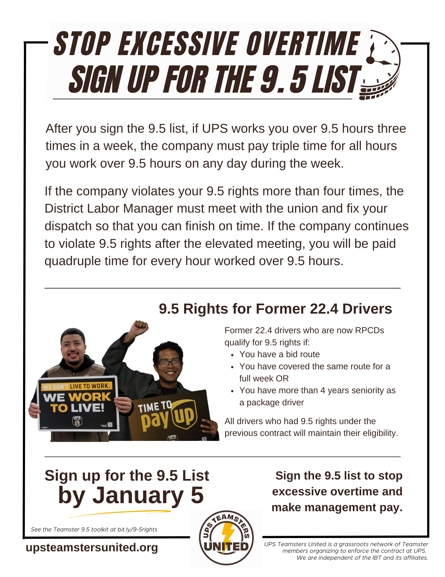 Stop Excessive Overtime and Make UPS Pay for Violations