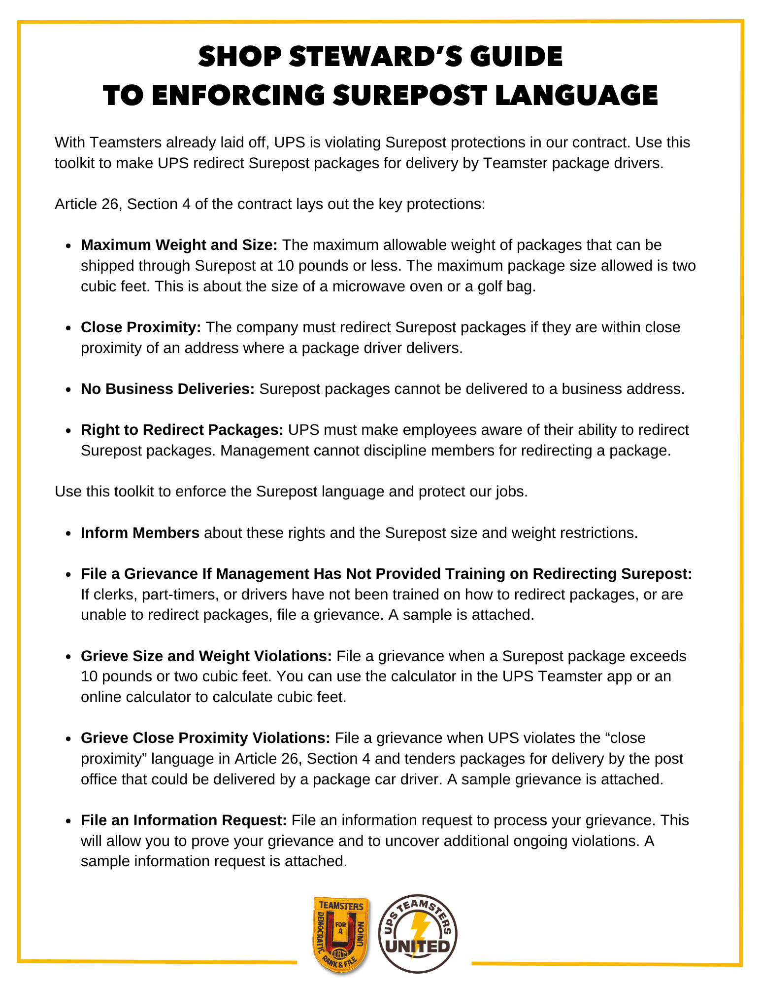 Toolkit: Surepost Enforcement