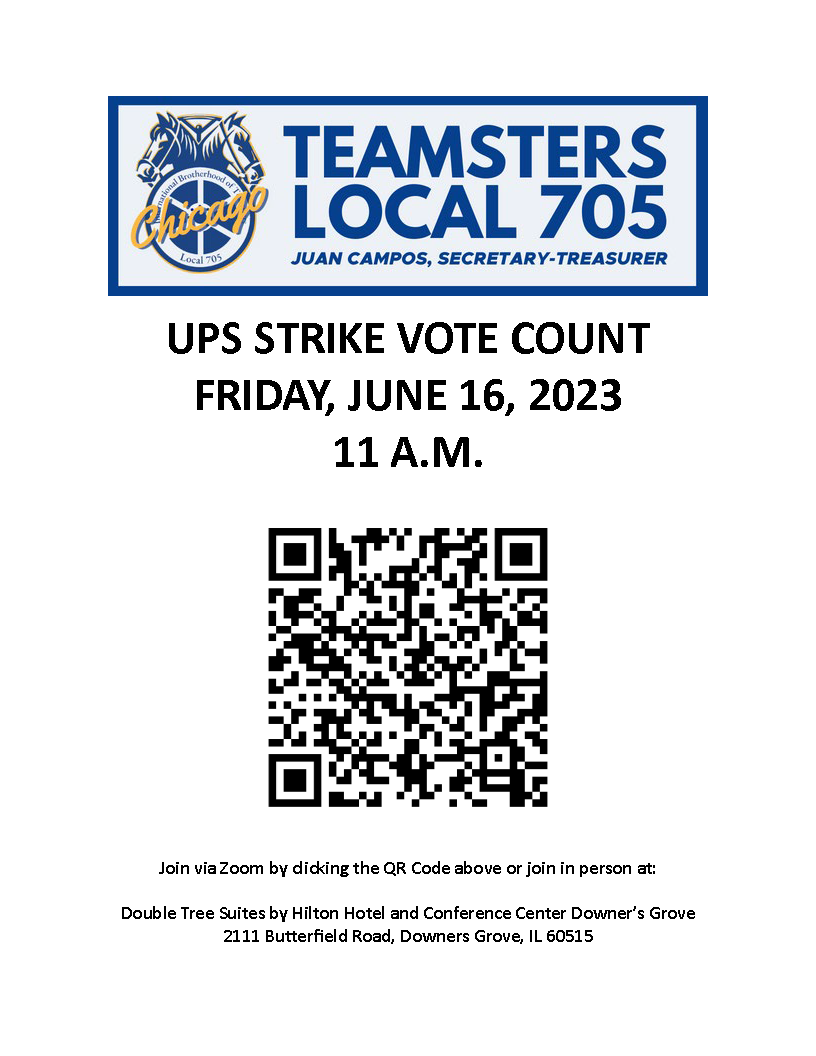 705 UPS Strike Authorization Vote Count: Friday, June 16