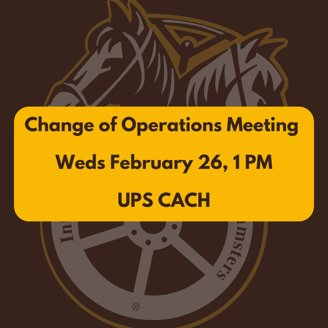 UPS Change of Operations Meeting