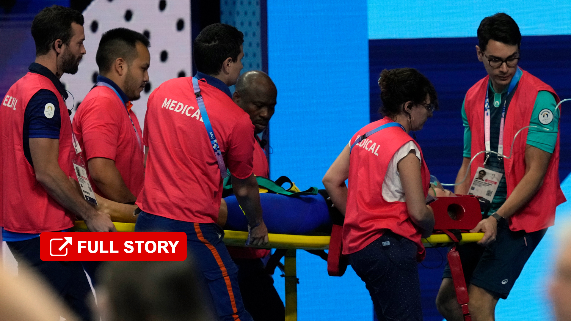 Olympic swimmer collapses poolside after race - Rebel News