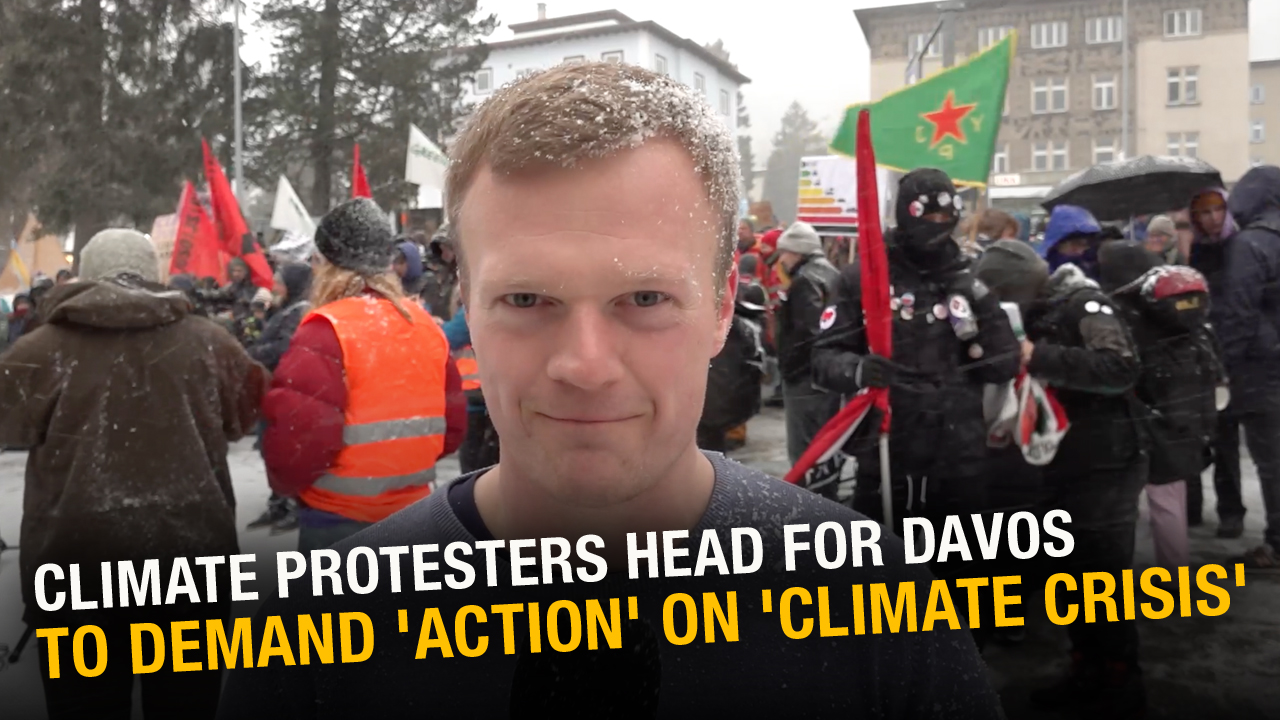 Climate protesters head for Davos to demand 'action' on 'climate crisis ...