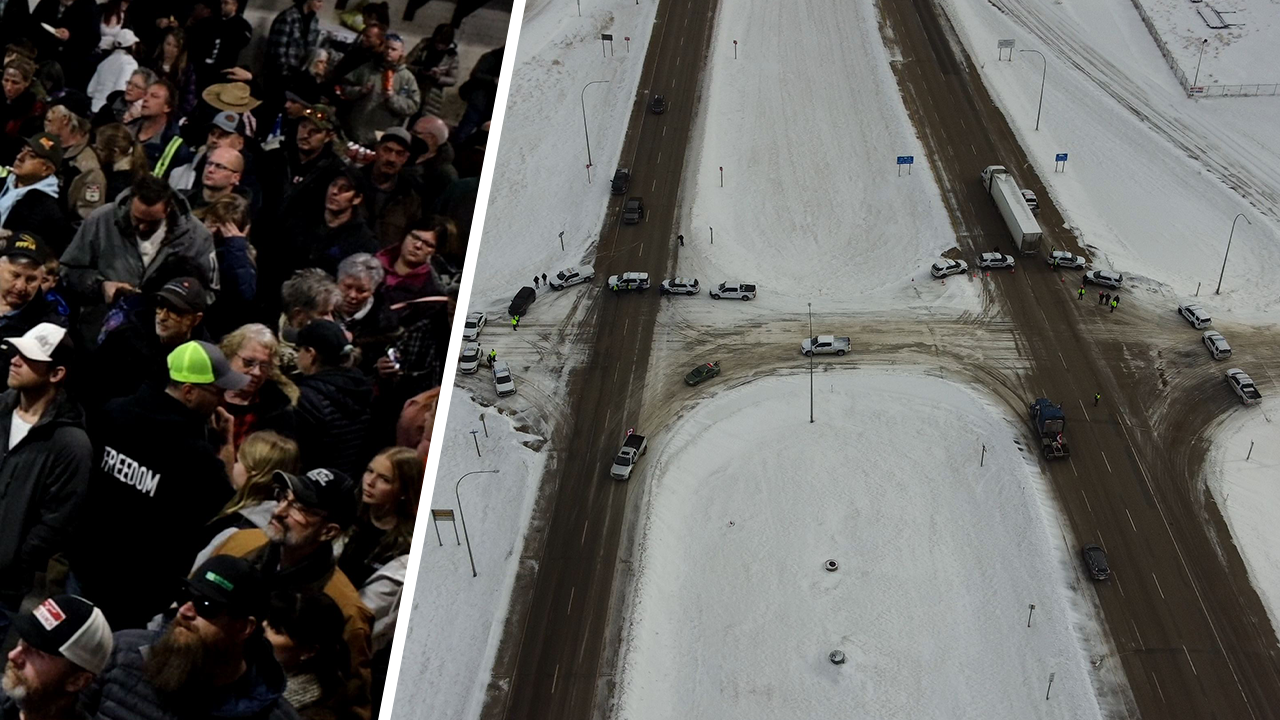 Coutts blockade anniversary demonstration draws heavy RCMP presence ...