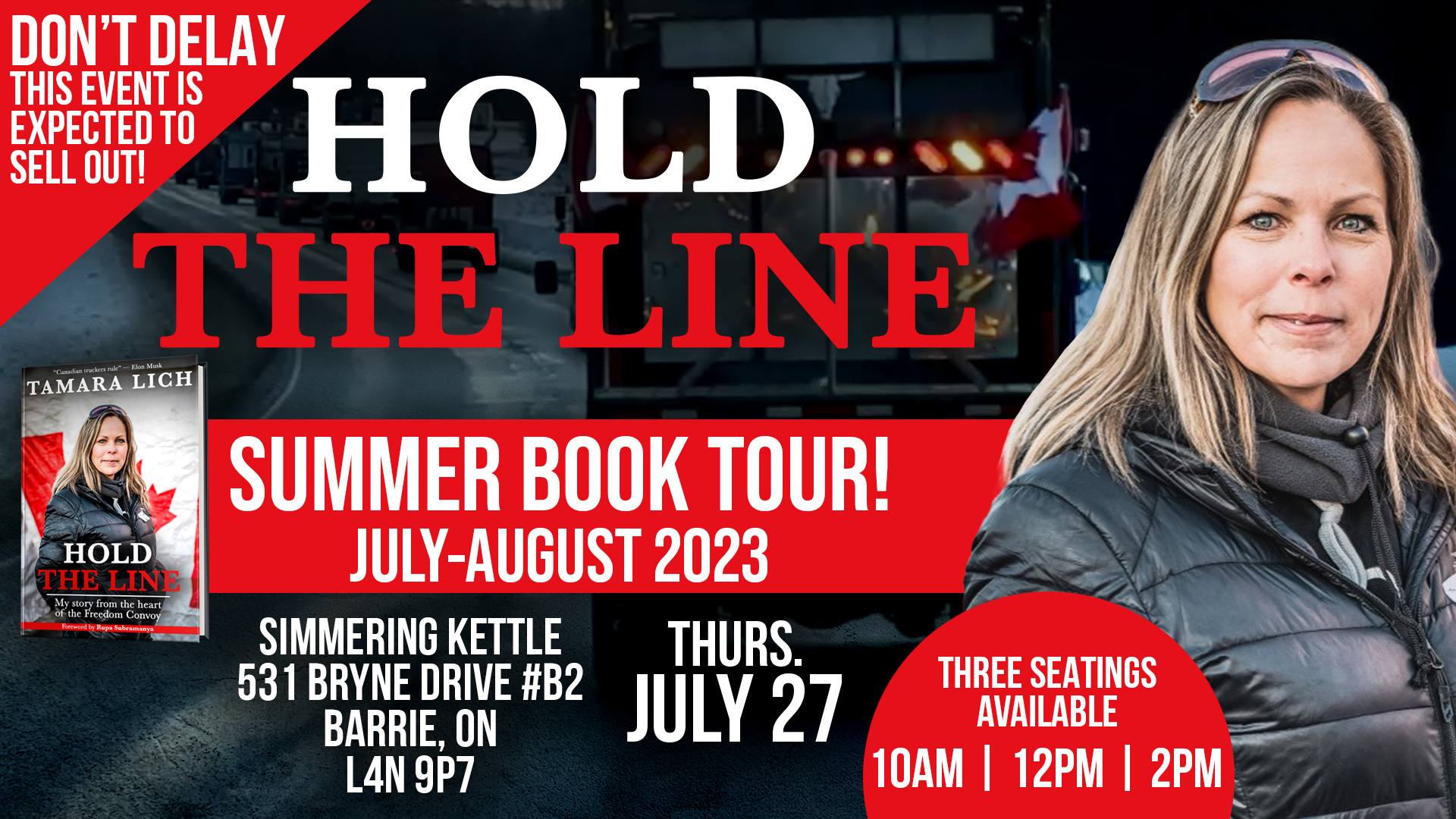 Barrie, ON - HOLD THE LINE Book Signing with Tamara Lich - Rebel News