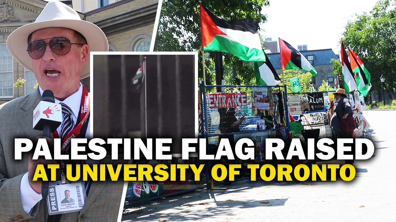 Shocker! No Canadian flags flying at U of T's 'Little Gaza' - Rebel News