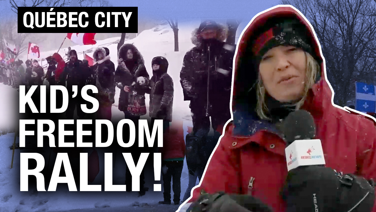 Protesters rally in front of Quebec Parliament for children's future ...