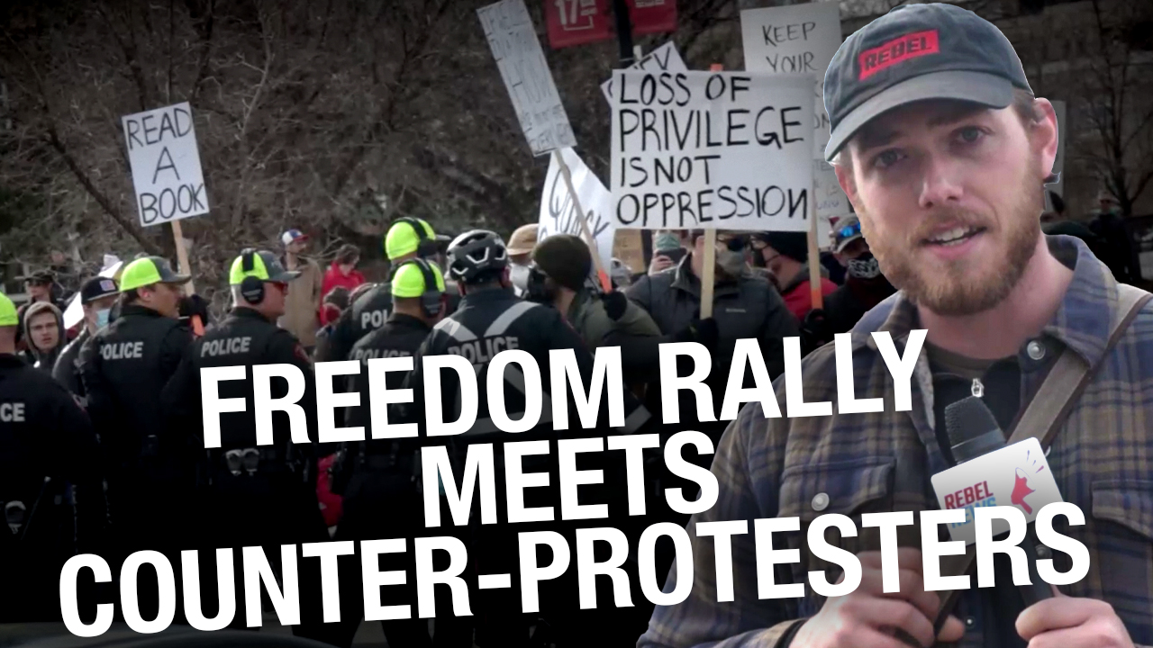 Counter-protesting freedom? Calgary police merge duelling ...