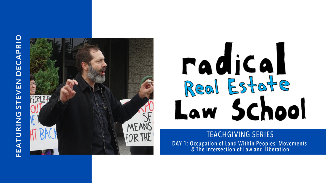 Teachgiving: Occupation of Land Within Peoples' Movements & The ...