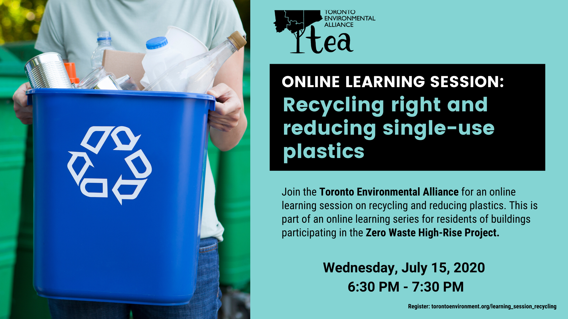ONLINE LEARNING SESSION: Recycling right and reducing single-use plastics