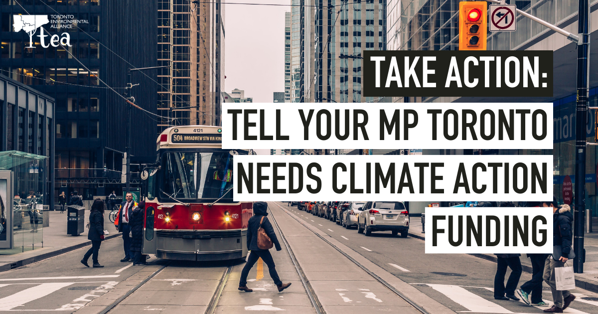 Tell your MP Toronto needs climate action funding - Toronto Environmental Alliance