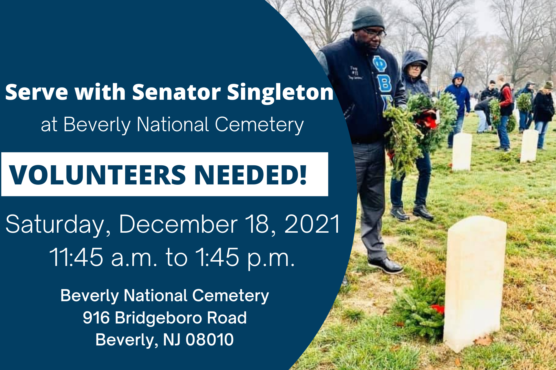 Serve with Senator Singleton at Beverly National Cemetery - Senator ...