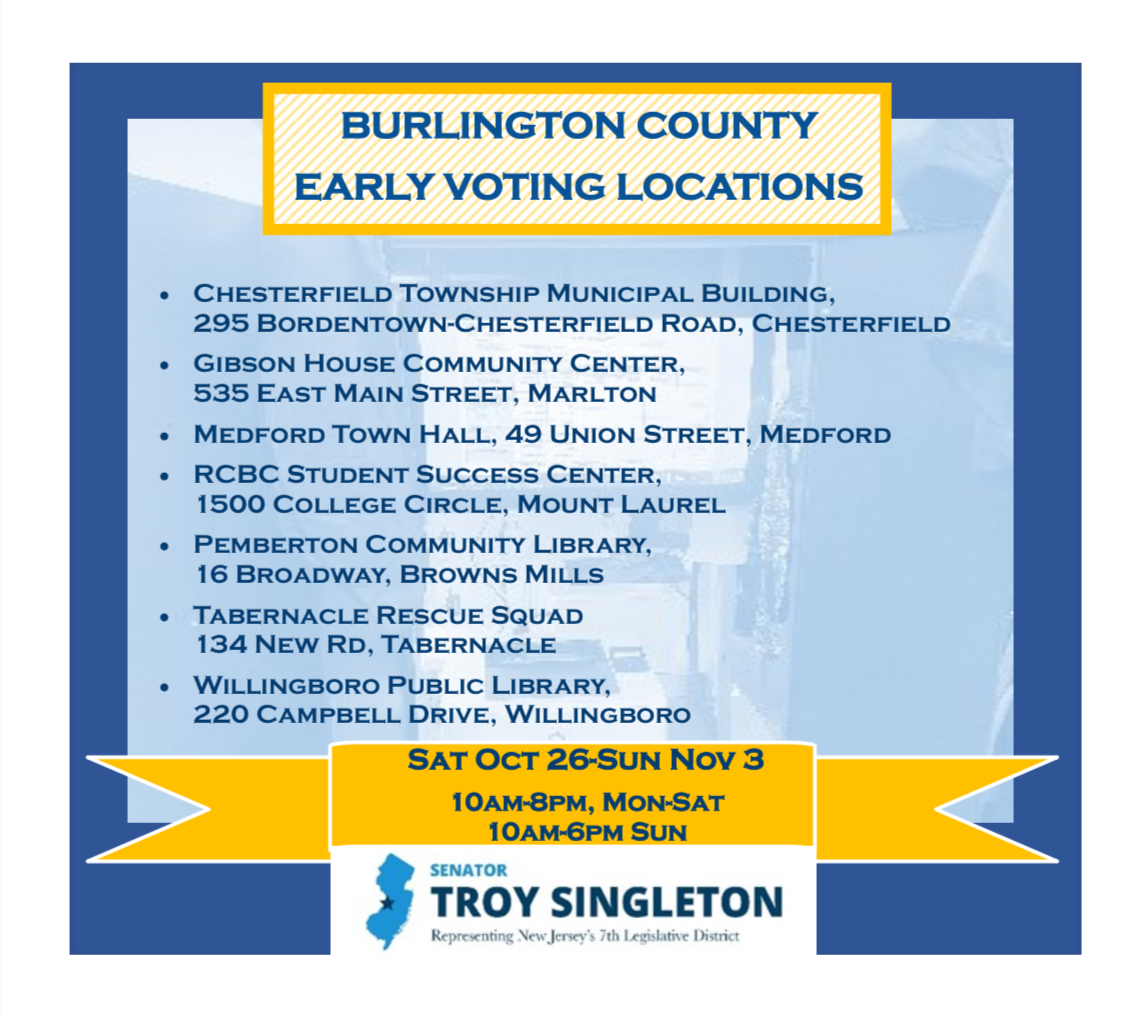 Early Voting Ends Sun Nov 3rd! - Senator Troy Singleton