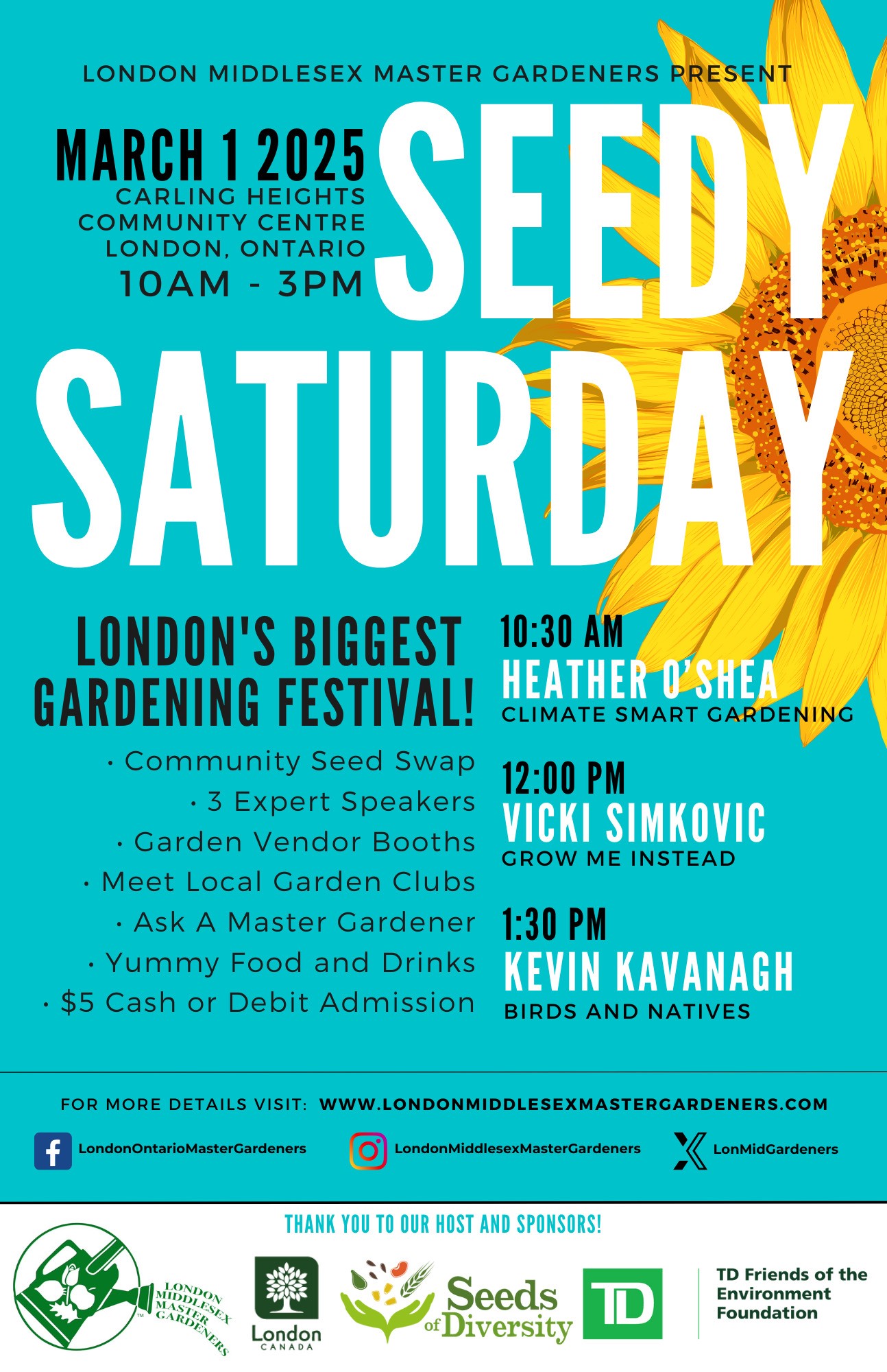 Volunteer Opportunity: Seedy Saturday Booth Support - Thames Talbot ...