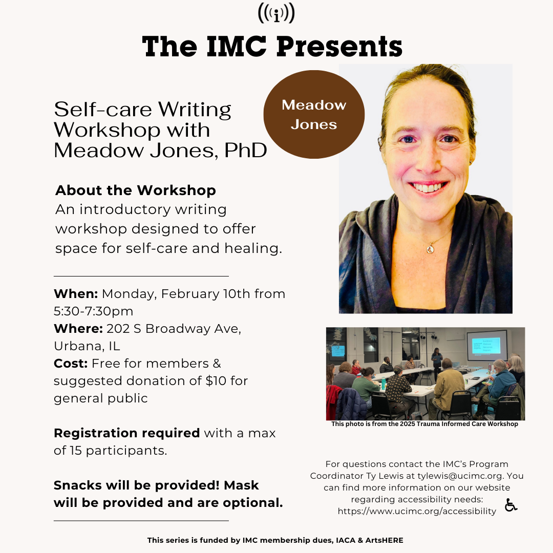 Self-care Writing Workshop - UCIMC: the Urbana-Champaign Independent ...