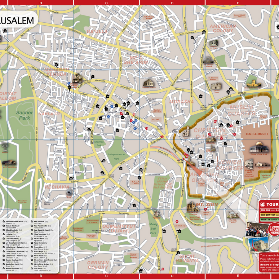 Map of Jerusalem - UJS