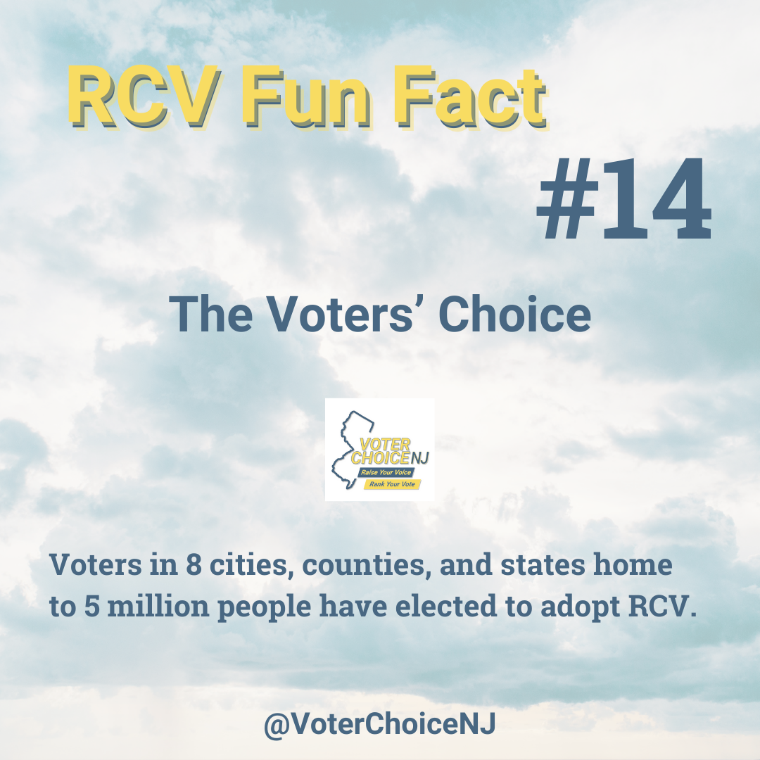 Celebrating RCV Month - 2023 - Voter Choice NJ