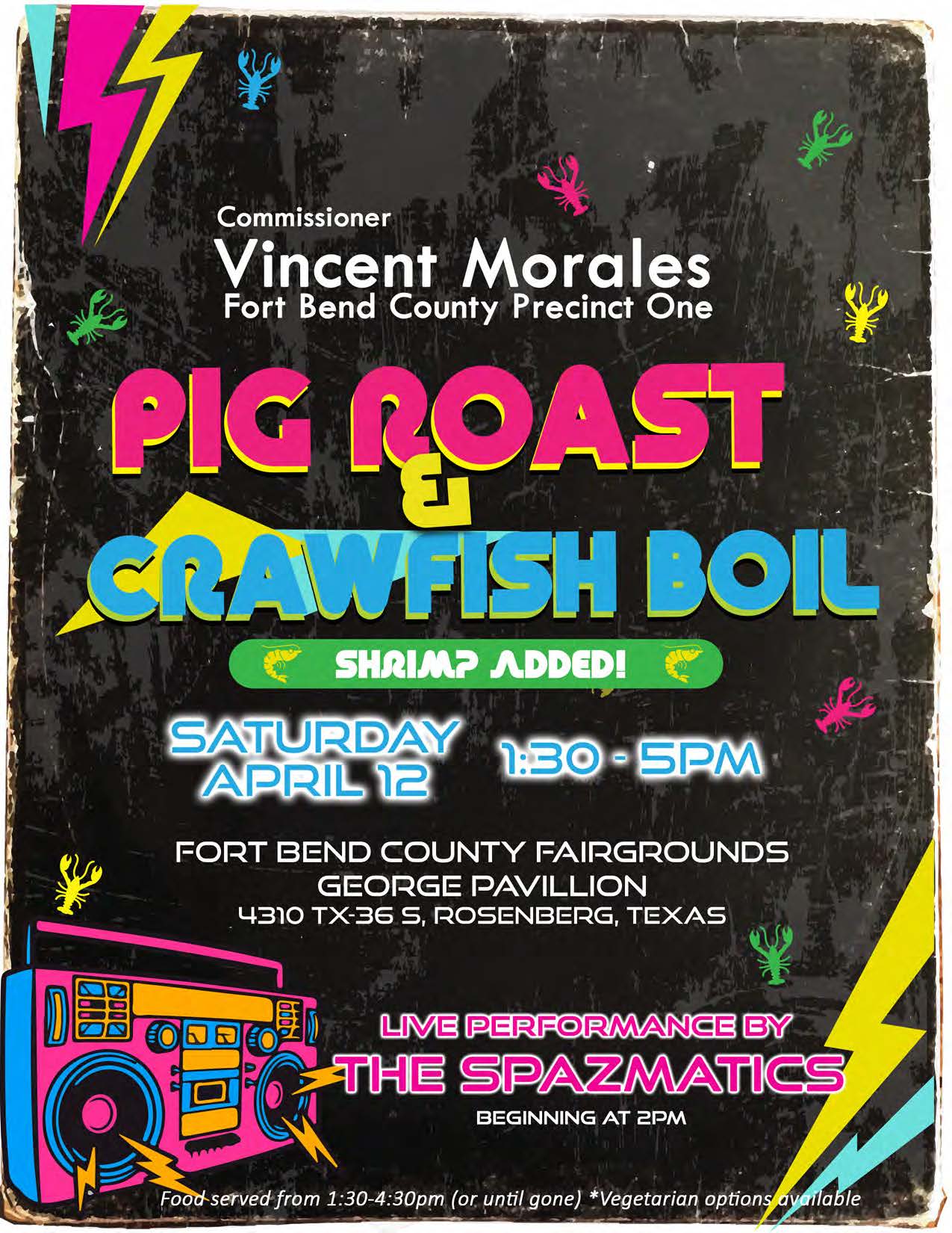 Pig Roast and Crawfish Boil - Vincent Morales Campaign