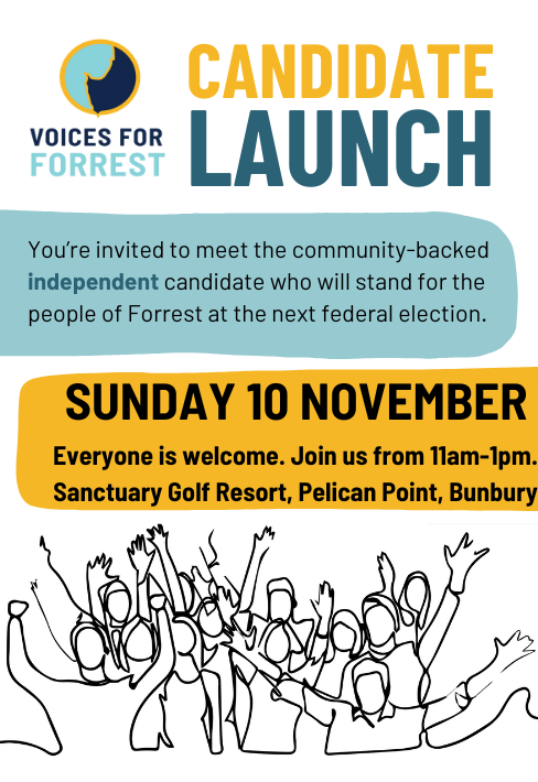 candidate launch - Voices For Forrest