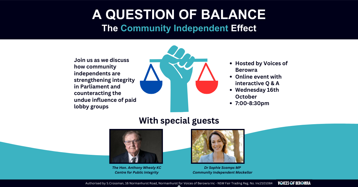A Question of Balance - Voices Of Berowra