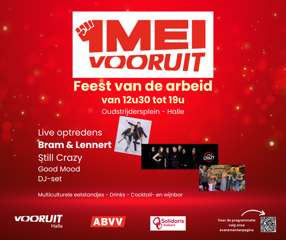 Halle viert Feest van de Arbeid op 1 mei - Vooruit nieuws