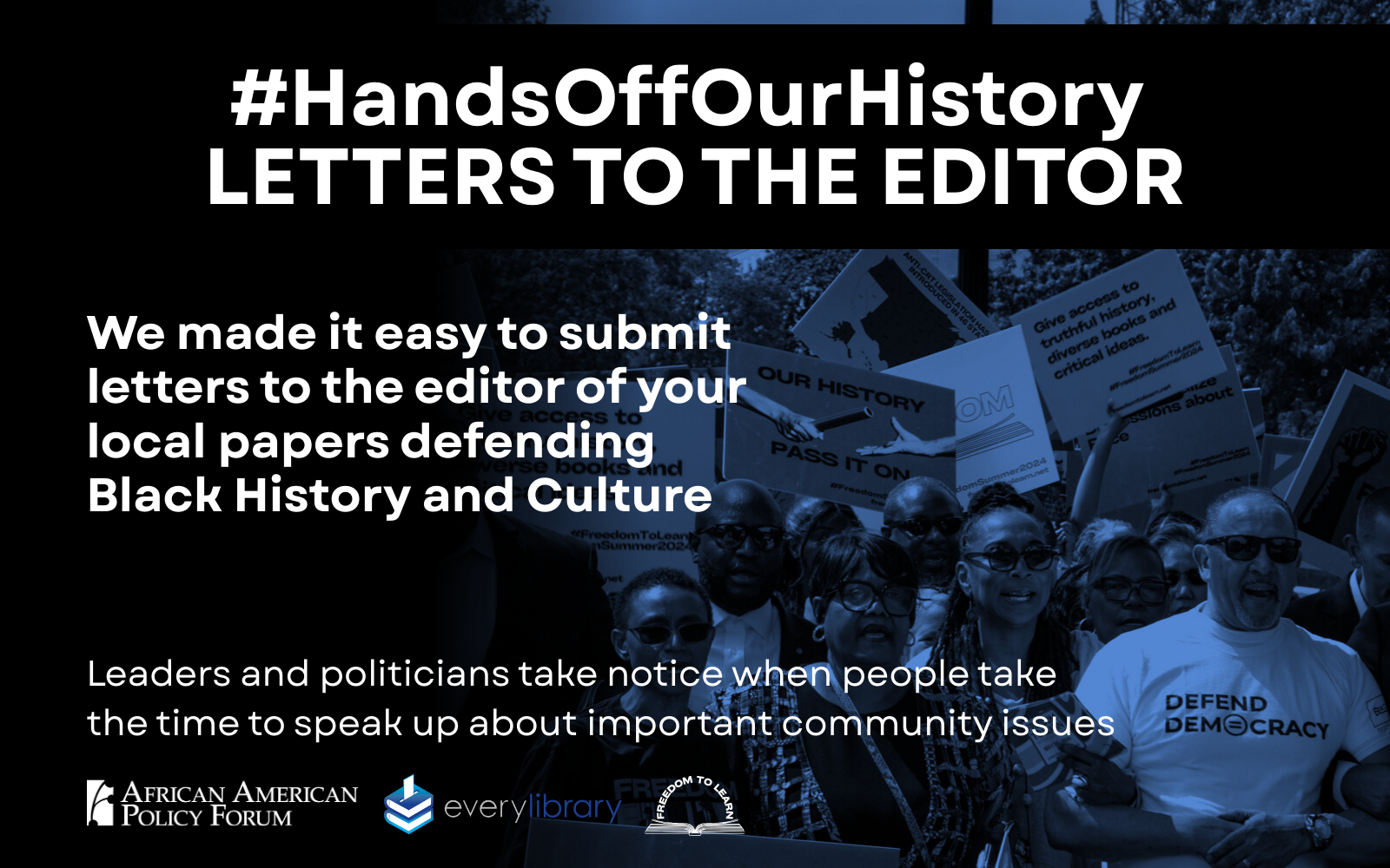 Write a Letter to the Editor to affirm that Black History is American ...