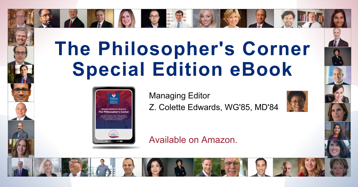 Philosopher's Corner Book - Wharton Health Care Management Alumni ...