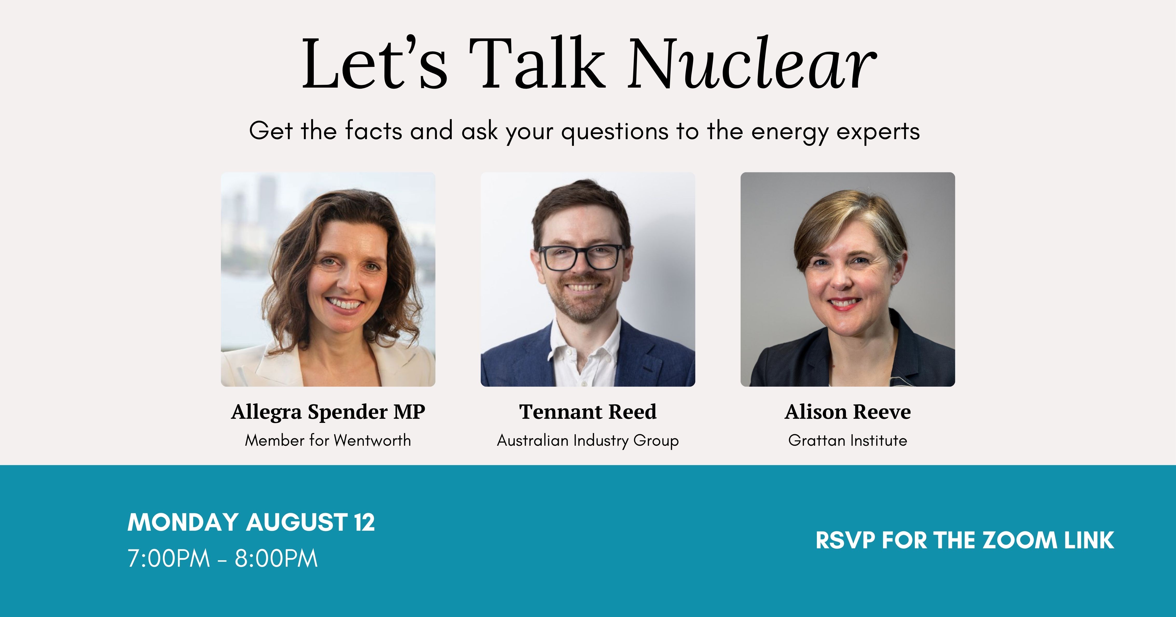 Let's Talk Nuclear: Politics on Zoom with Tennant Reed and Alison Reeve ...