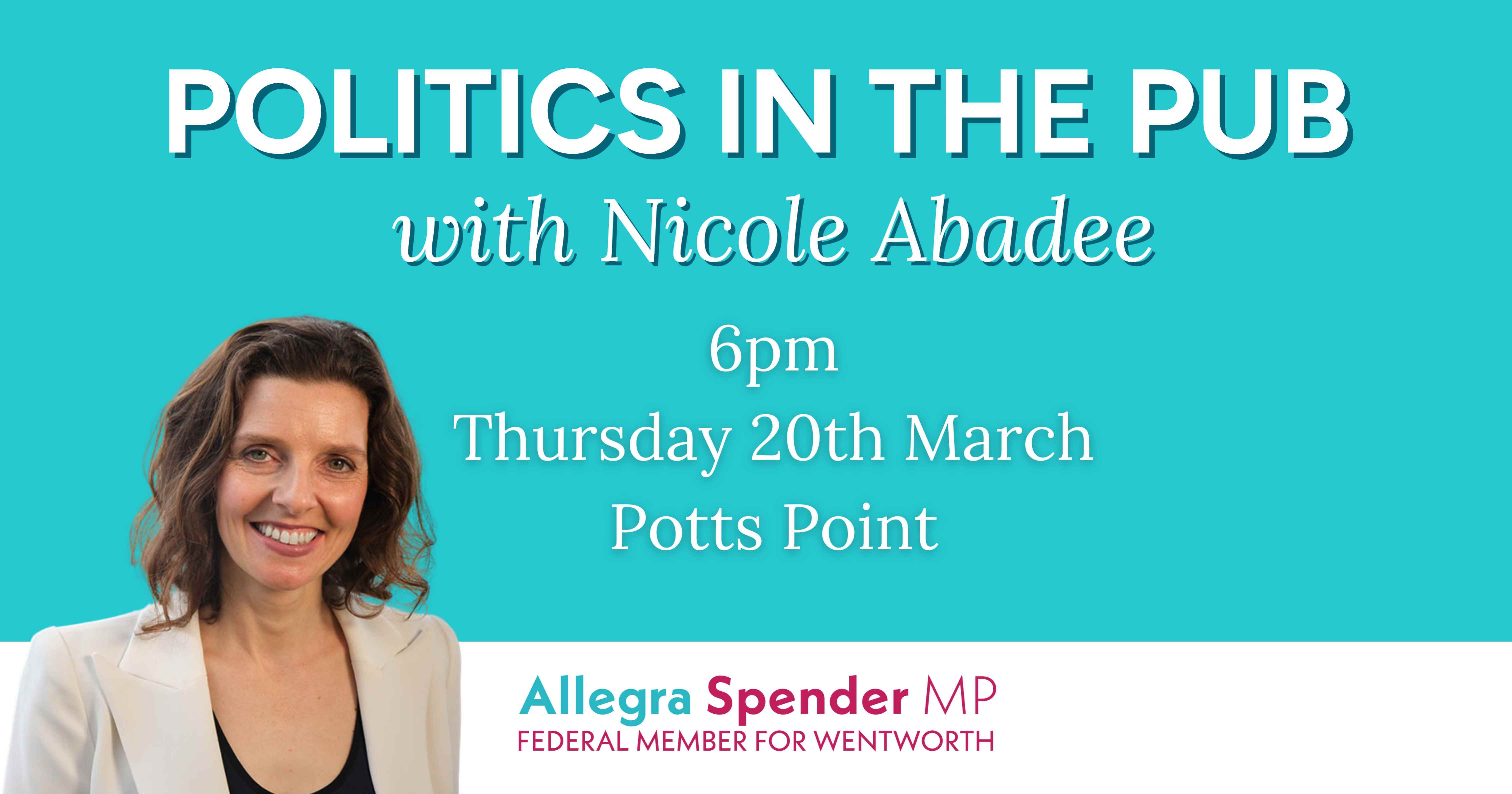 Politics in the Pub - Allegra Spender 2025
