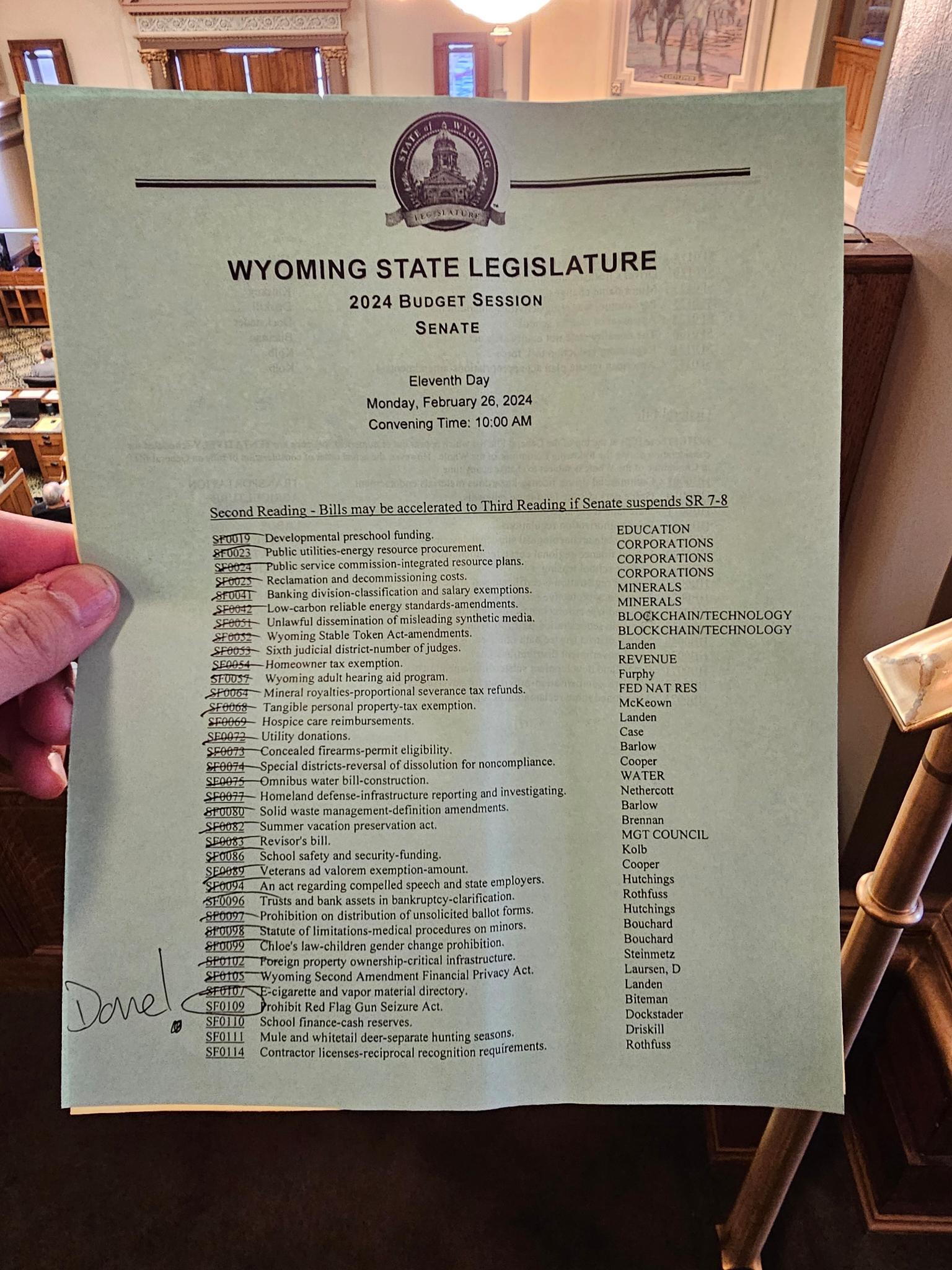 BREAKING: WYGO’s SF-109 passes 2nd of 3 Senate votes! - Wyoming Gun Owners