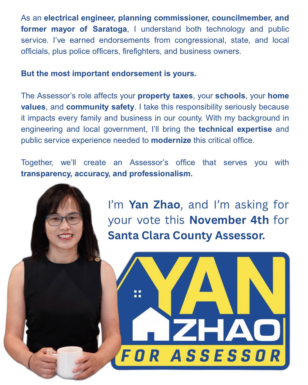 Yan Zhao For Assessor